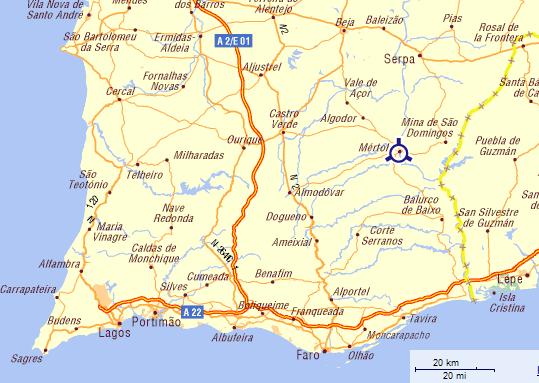 Relativamente Molesto cocinar mertola portugal mapa Amarillento ...